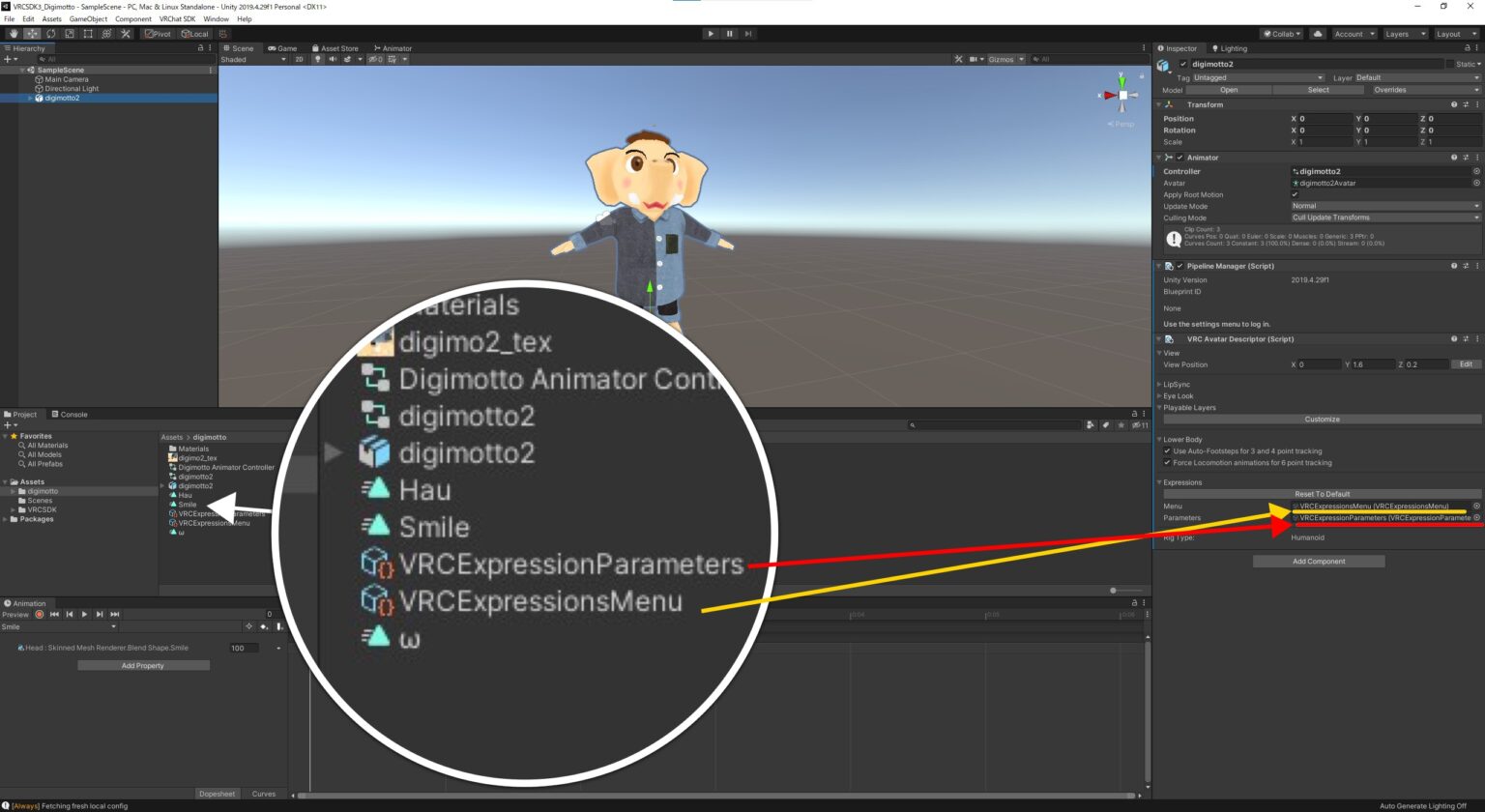 【VRChat】 Unityでオリジナルの表情をつくる方法 Expressionsを作成 | デジモット
